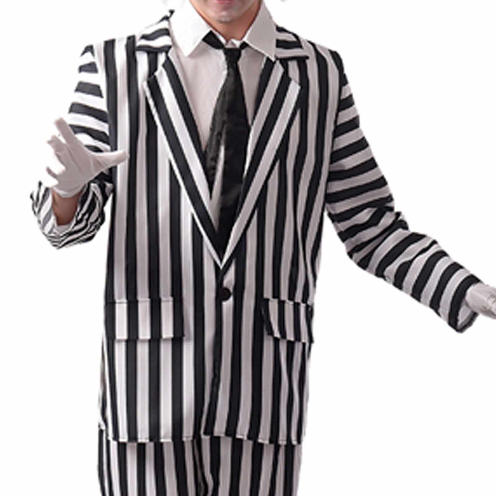 Unwelcome Guest (Black & White Stripe Suit) Costume - Adult